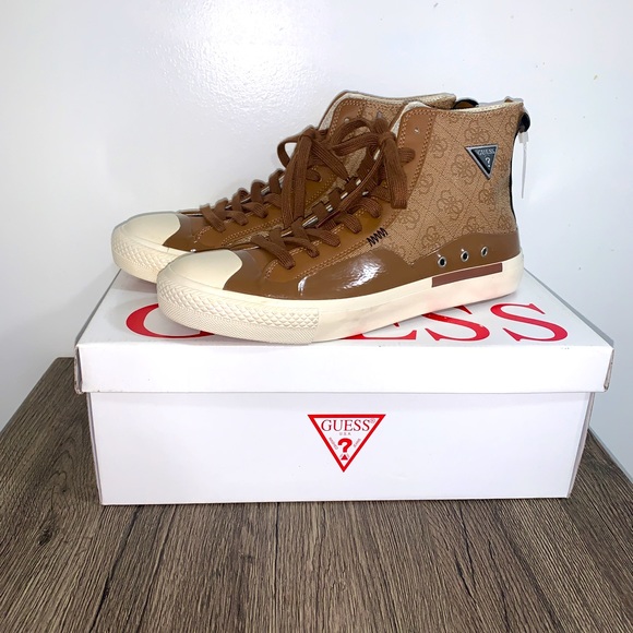 Guess | Shoes | Mens Guess Aviano Hightop Logo Sneakers Size 9 | Poshmark